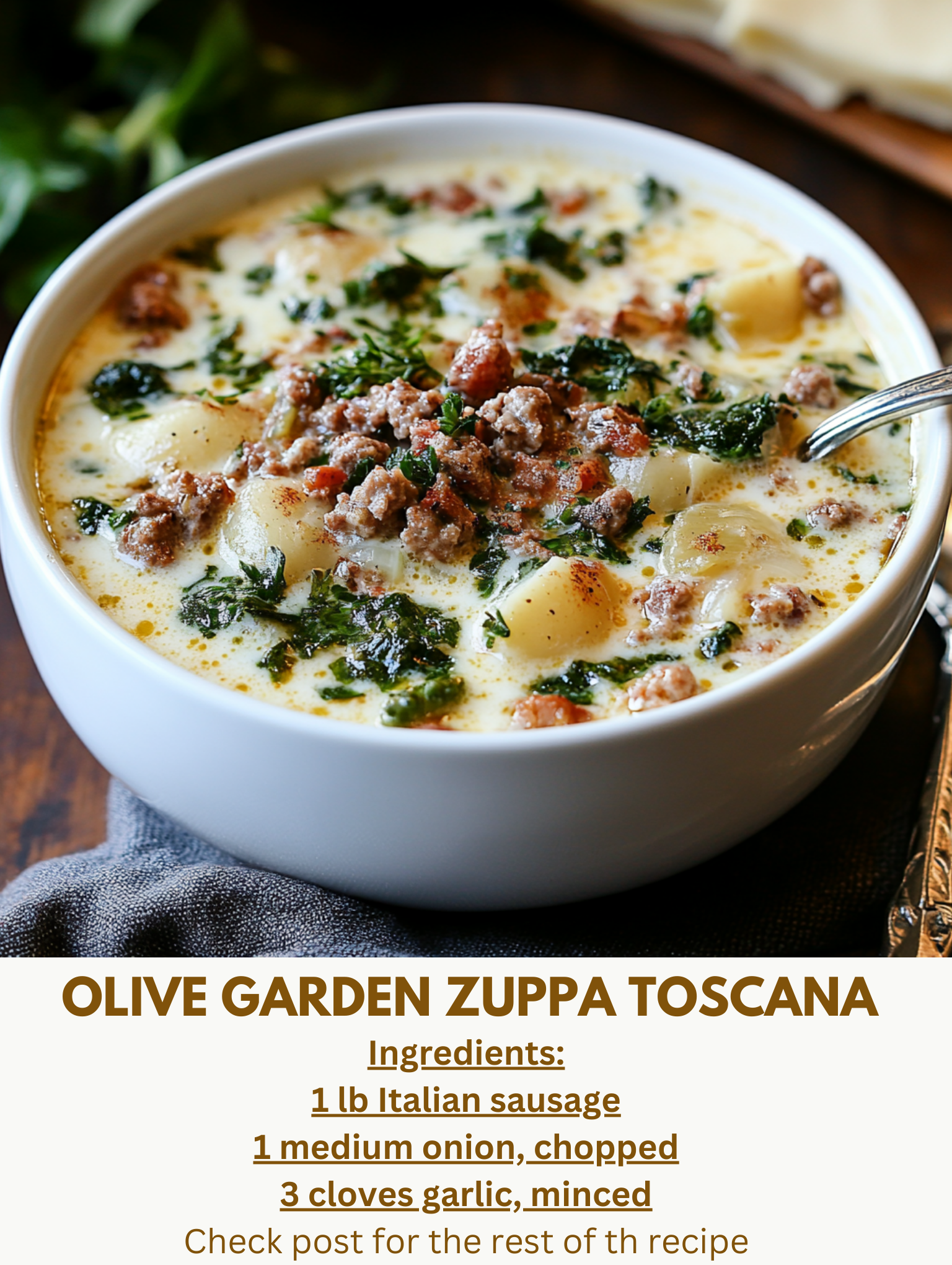 Olive Garden Zuppa Toscana Soup Recipe – Infloin Recipes