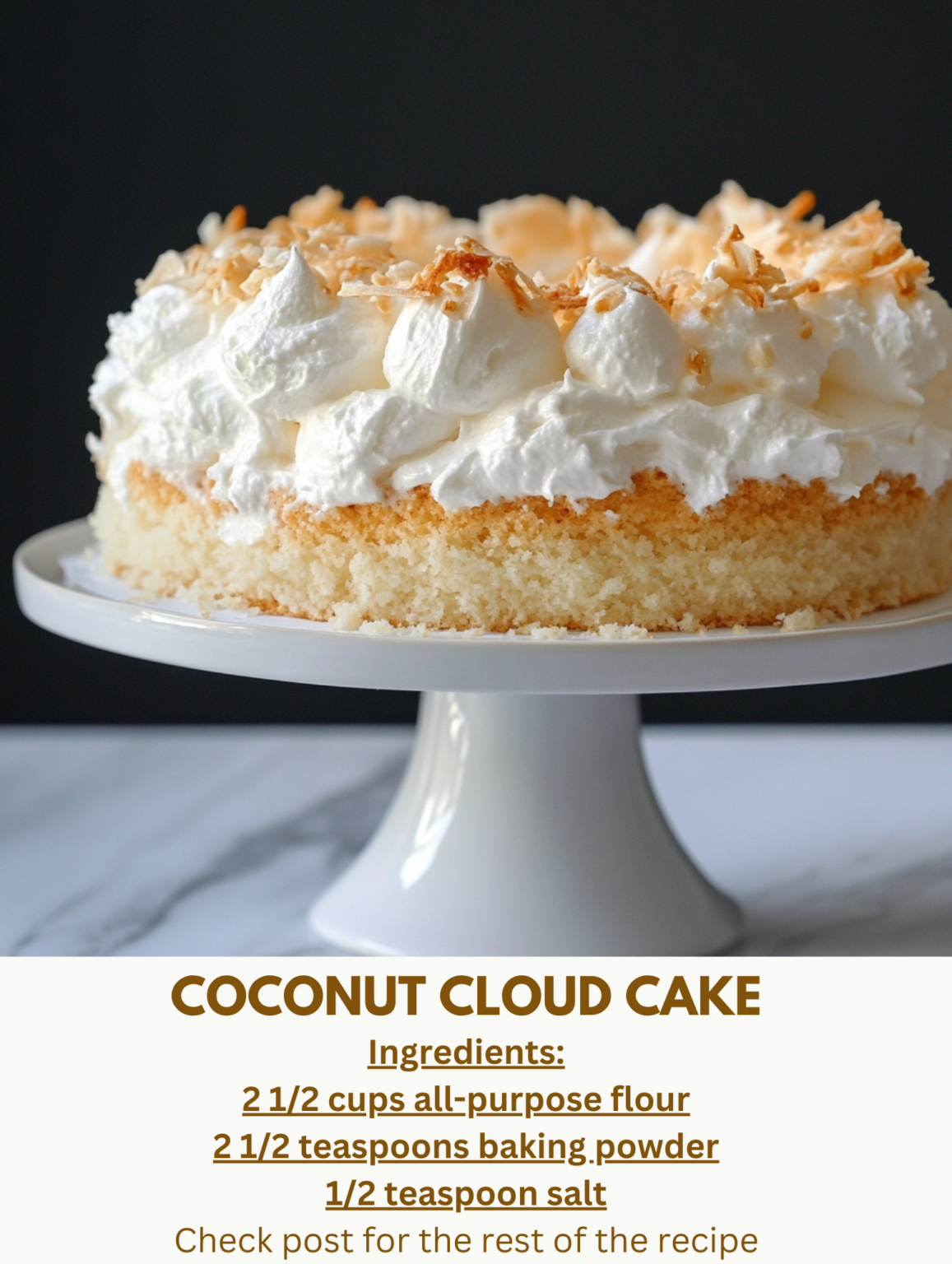 Coconut Cloud Cake: A Delightful Tropical Dessert - Infloin Recipes