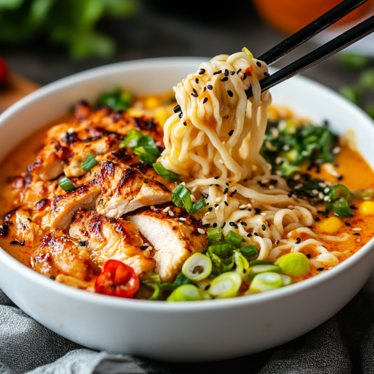 Spicy Chicken Ramen Bowl with Creamy Sauce – Infloin Recipes