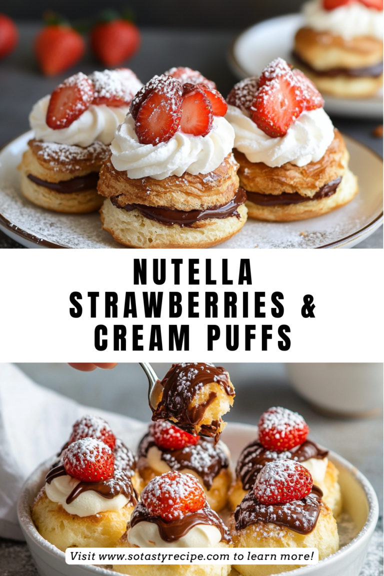 Nutella Strawberries & Cream Puffs: A Decadent Dessert Delight ...