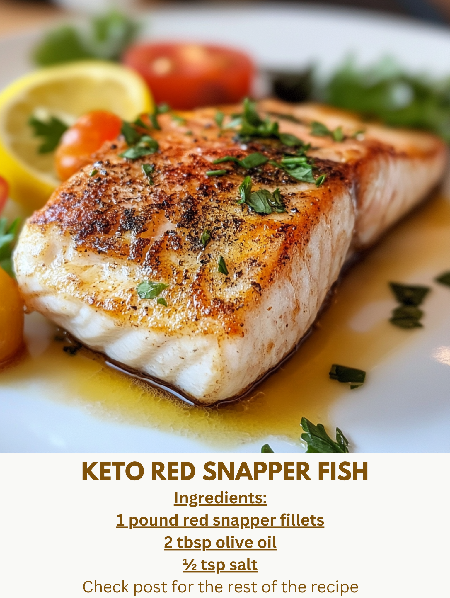 Keto Red Snapper Fish – Infloin Recipes