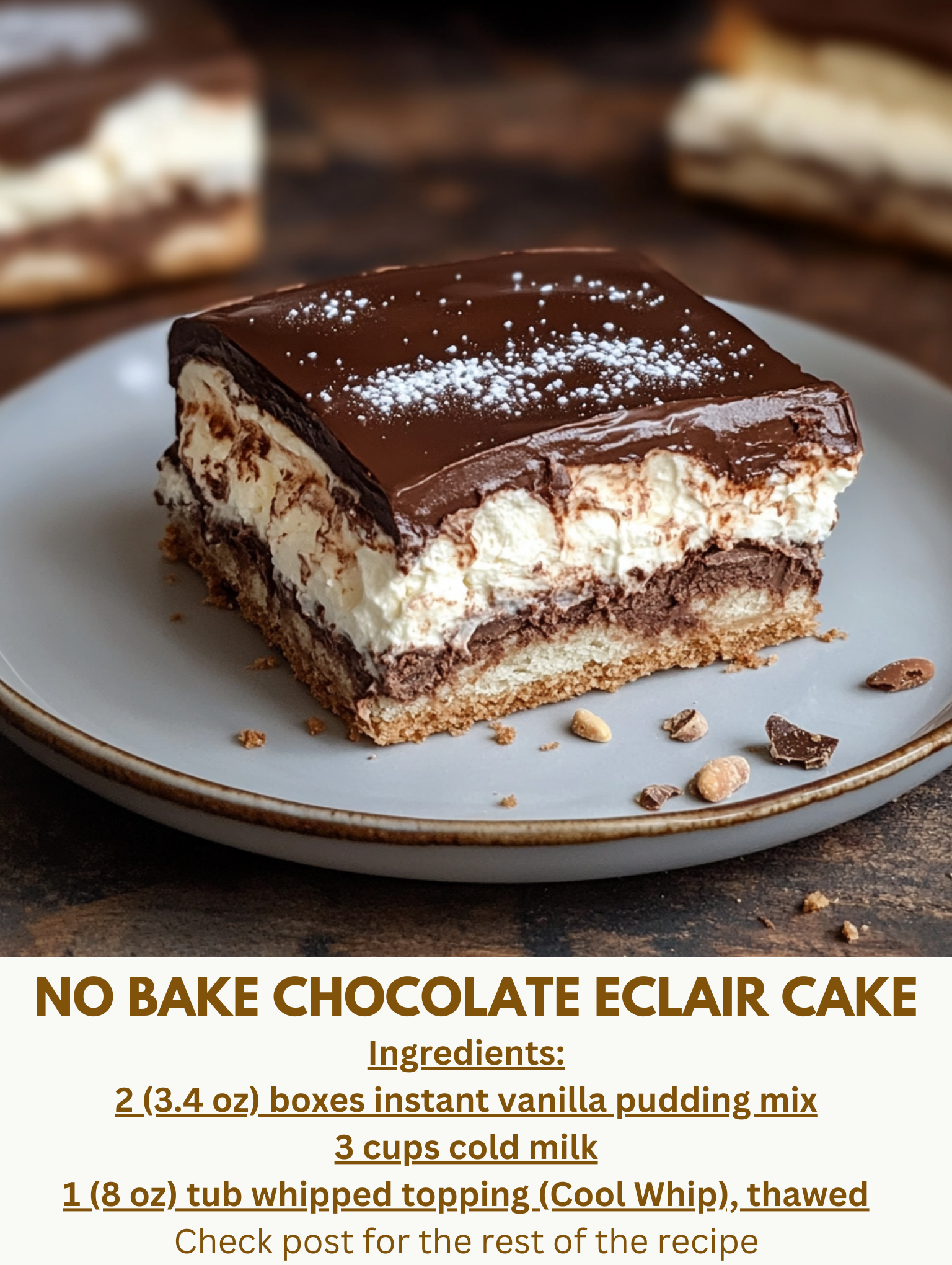 No Bake Chocolate Eclair Cake: A Decadent Dessert for Every Occasion ...