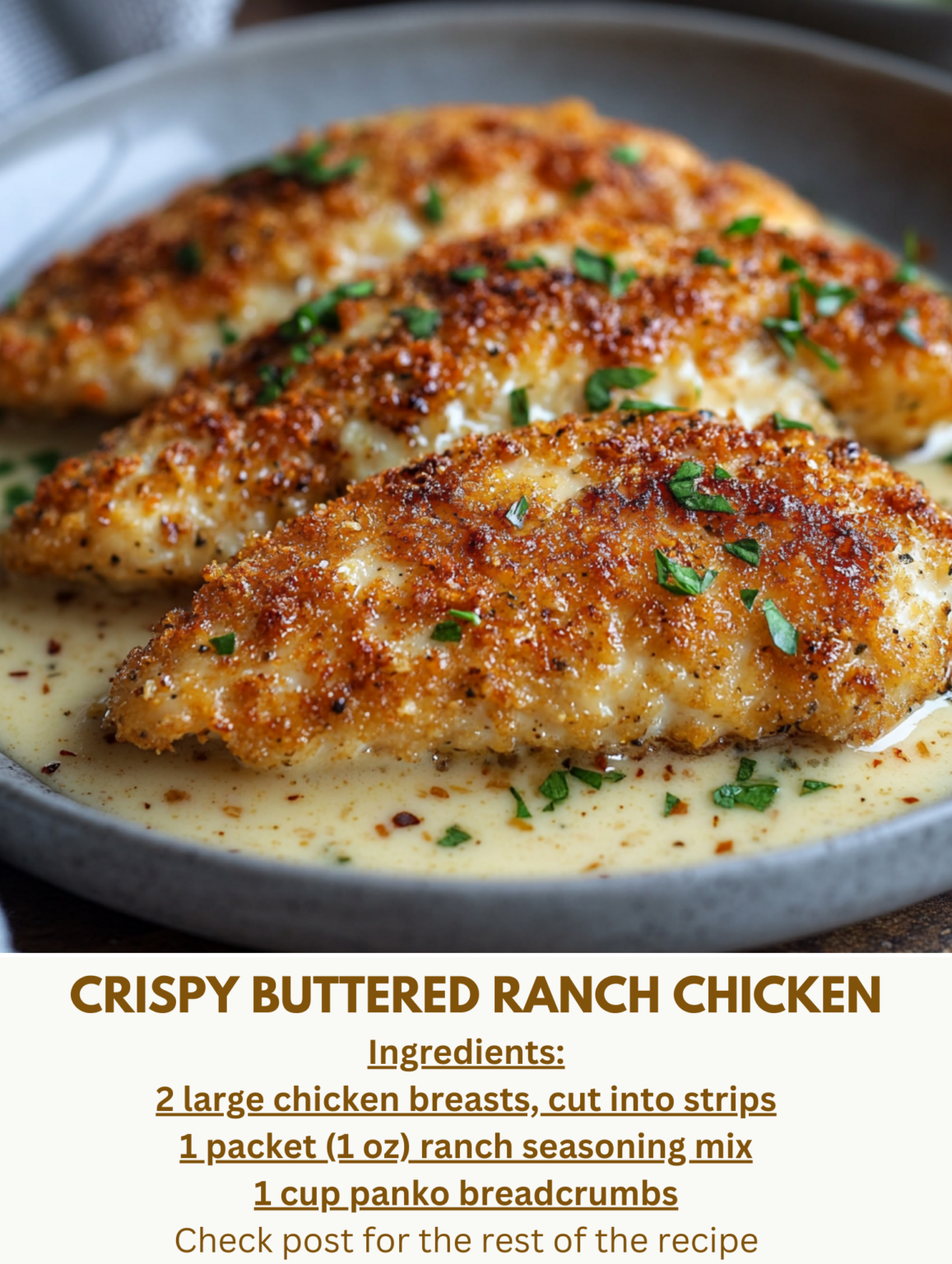 Crispy Buttered Ranch Chicken: A Flavorful Family Favorite – Infloin ...