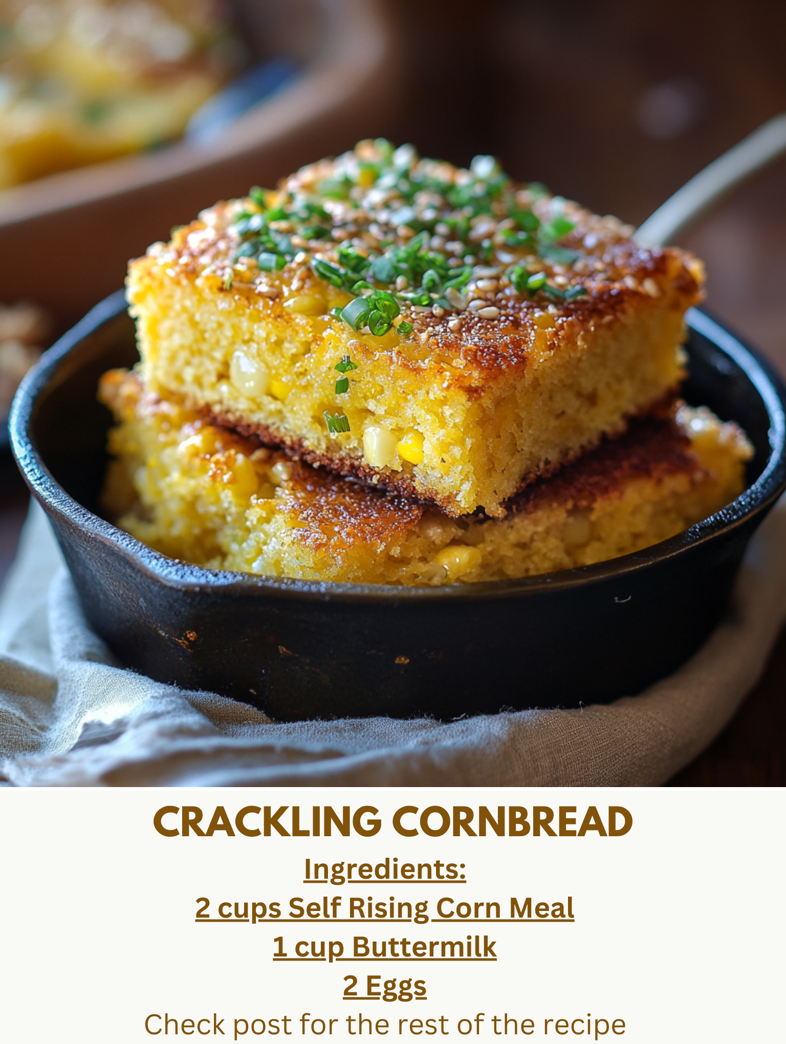 Crackling Cornbread: A Southern Classic with a Crispy Twist – Infloin Recipes