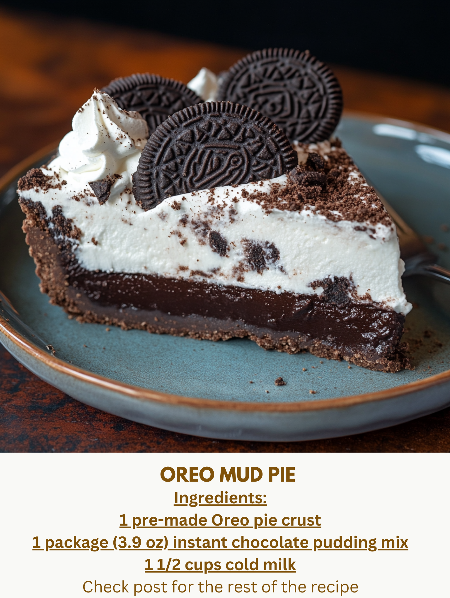 Oreo Mud Pie: A Decadent Dessert for Every Occasion – Infloin Recipes