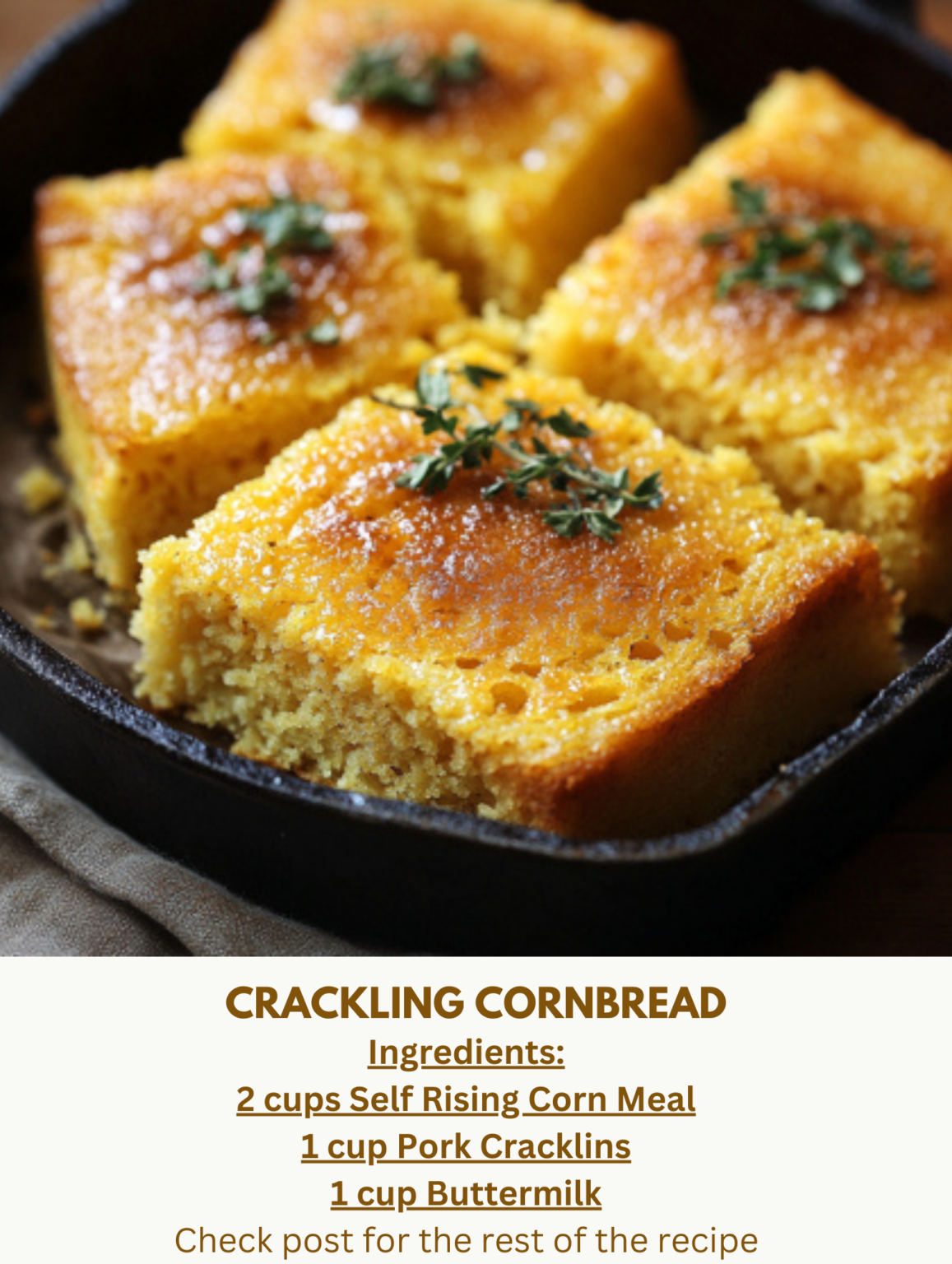 Crackling Cornbread: A Southern Classic with a Crispy Twist – Infloin Recipes