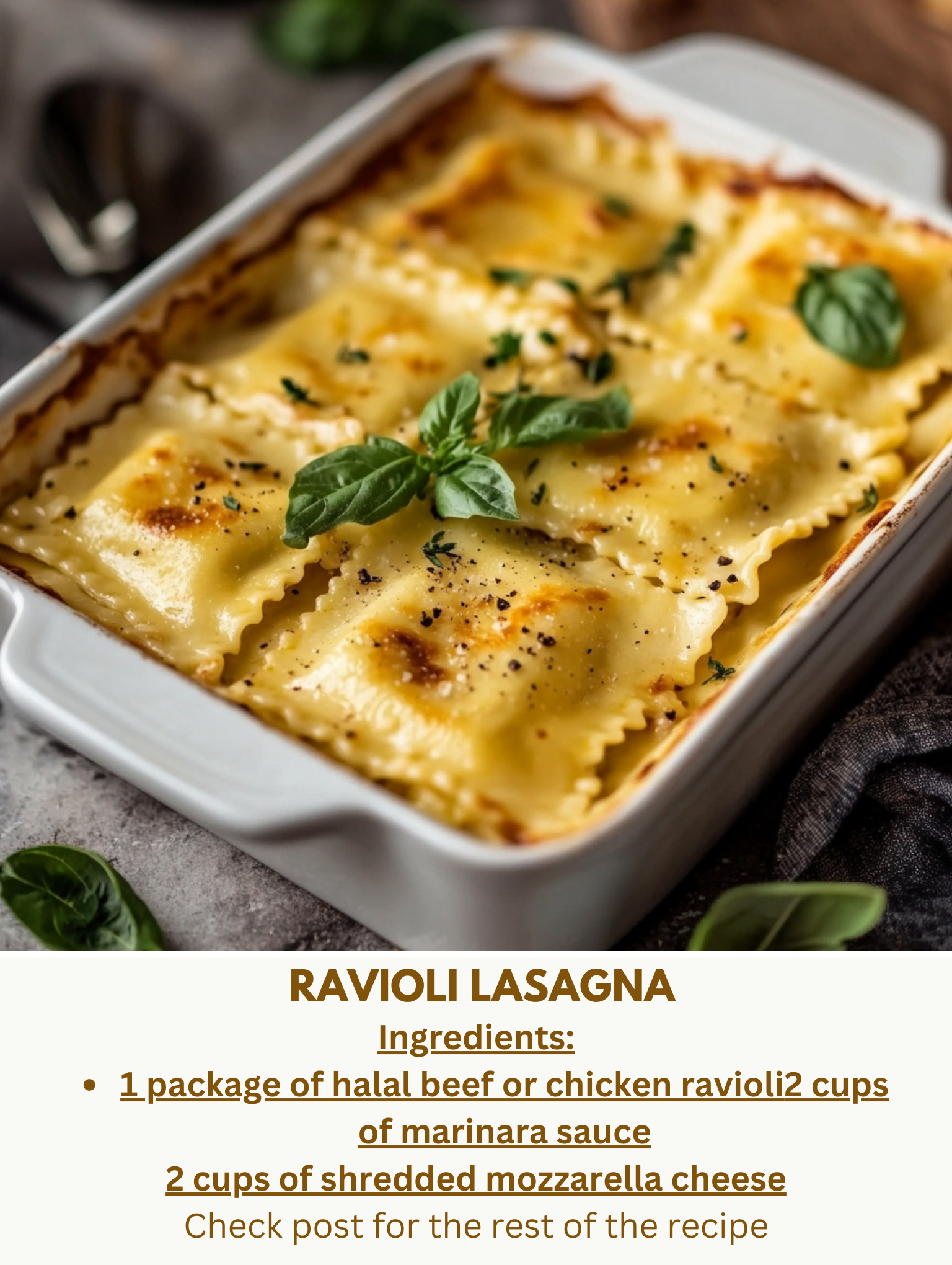 Ravioli Lasagna: A Halal Twist on a Classic Comfort Dish – Infloin Recipes