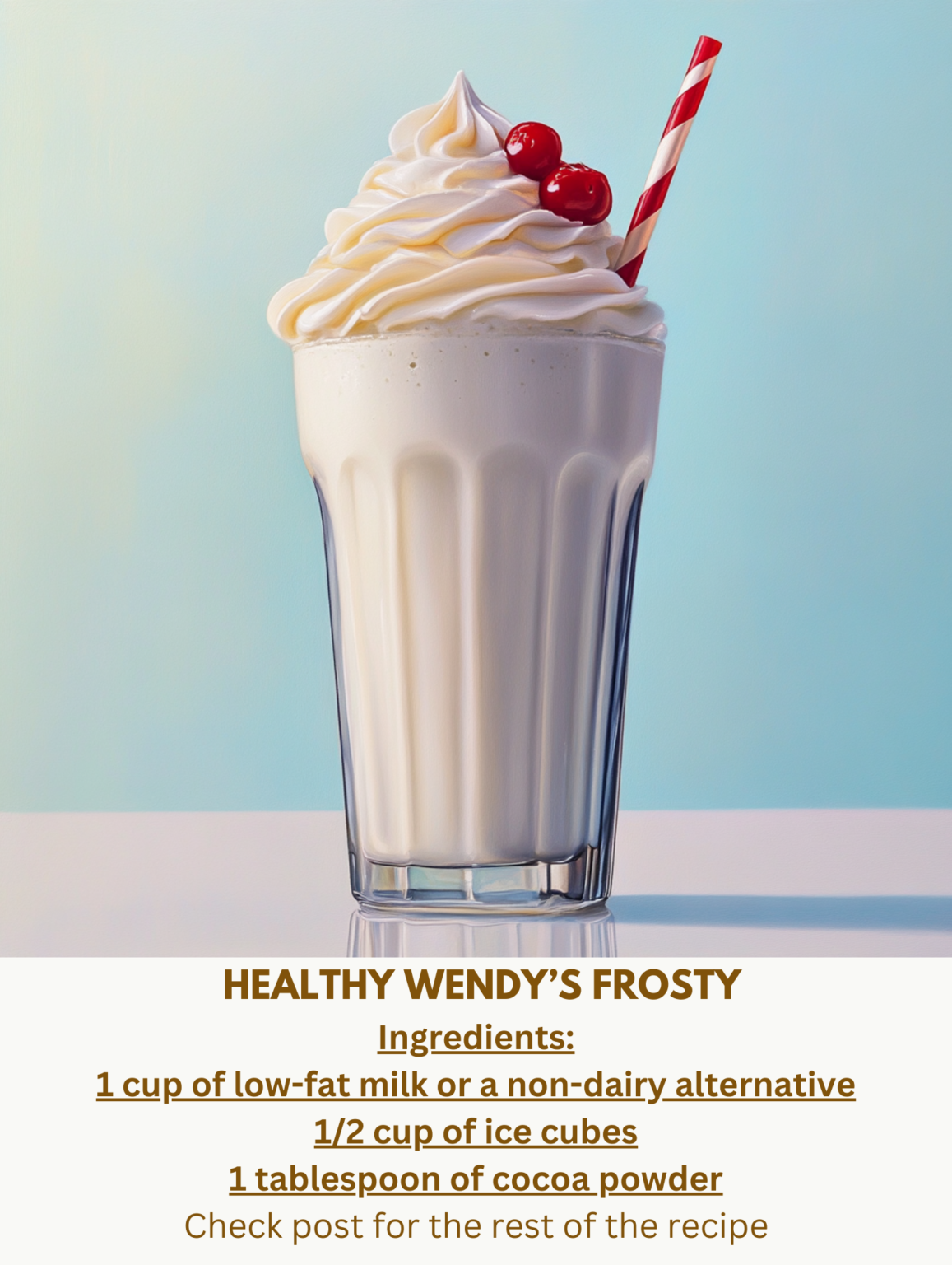 Healthy Wendy’s Frosty: A Guilt-Free Indulgence – Infloin Recipes