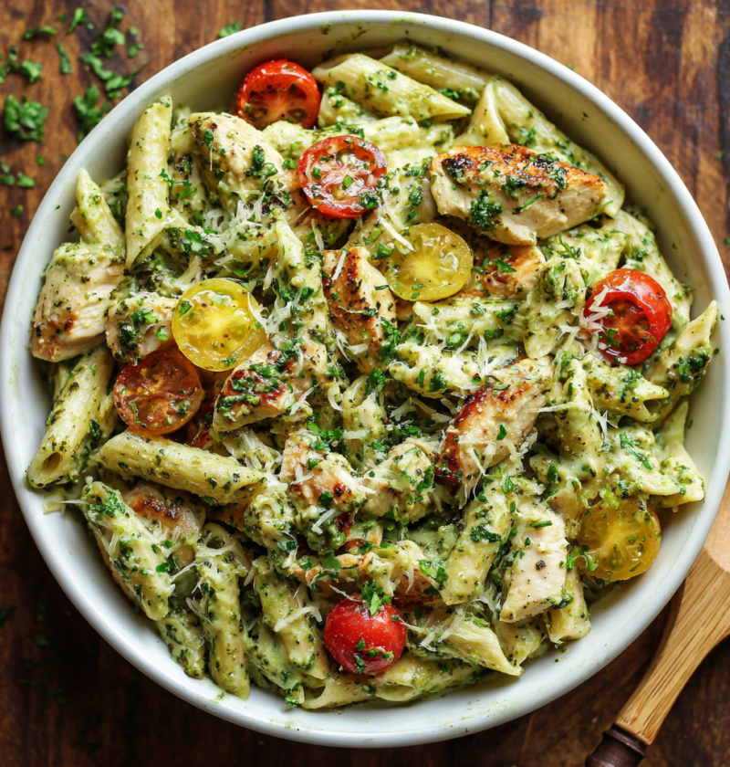 Creamy Pesto Chicken Pasta – Infloin Recipes